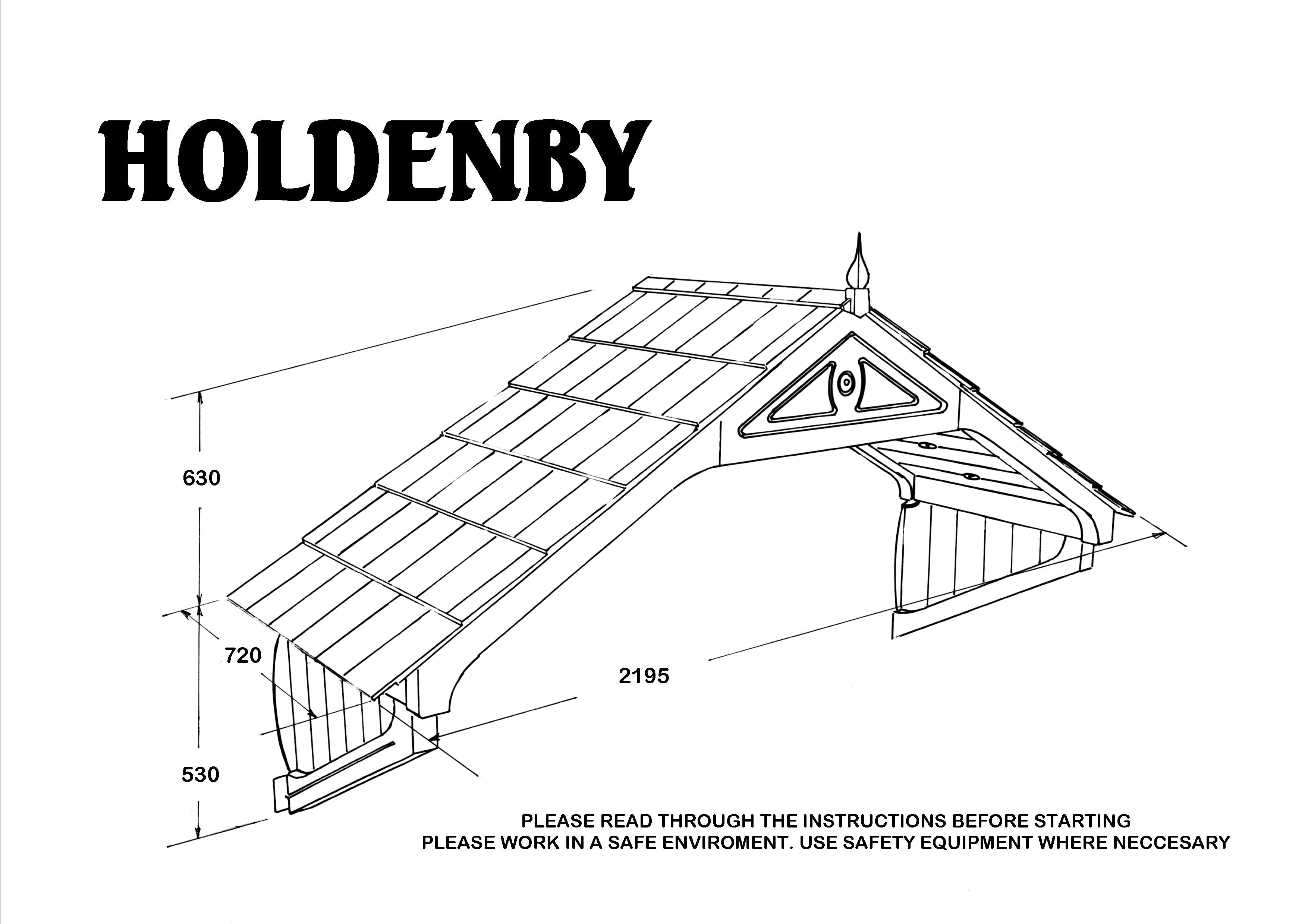 Holdenby Door Canopy - Width 2195mm x 1160mm Height x 720mm Depth – UK ...